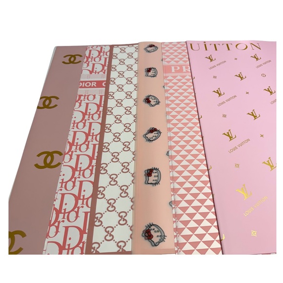 Party Supplies | 3 Sheets Designer Wrapping Paper Pack 6 Designs 5 ...